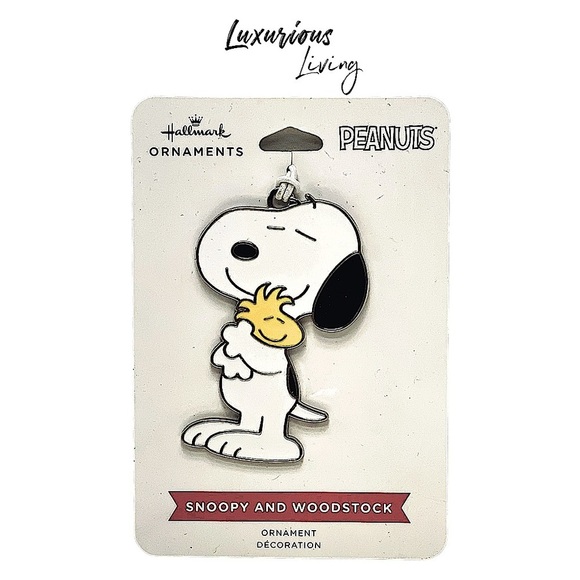 Hallmark | Holiday | Hallmark Peanuts Snoopy Hugging Woodstock Metal ...